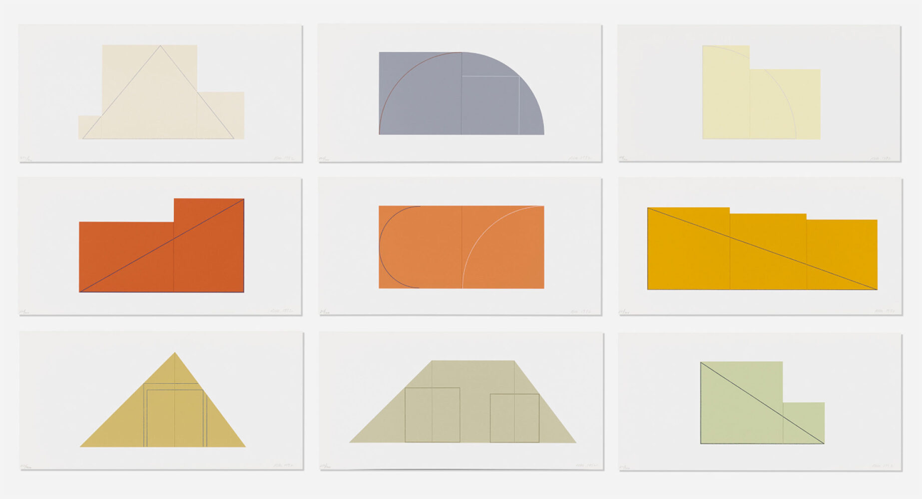 Multiple Panel Paintings, suite by Robert Mangold | Printed Editions