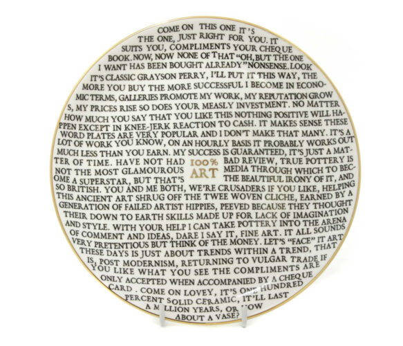 Grayson Perry – 100% Art plate by Grayson Perry RA | Printed Editions