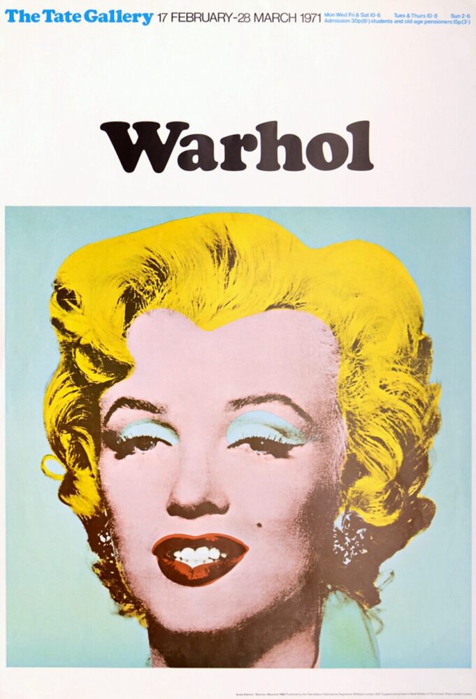 Andy Warhol Tate Gallery Poster of Marilyn Monroe by Andy Warhol ...