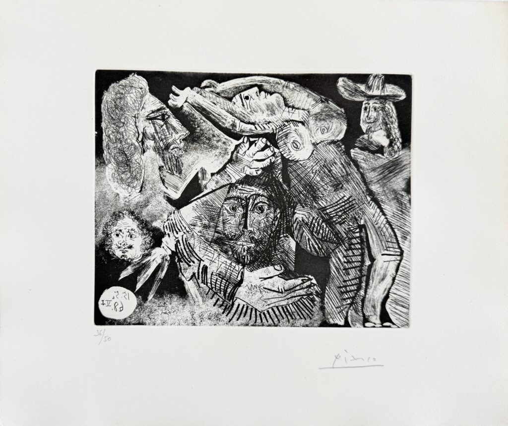Les Trois mousquetaires, Series 347, Plate 91 by Pablo Picasso ...