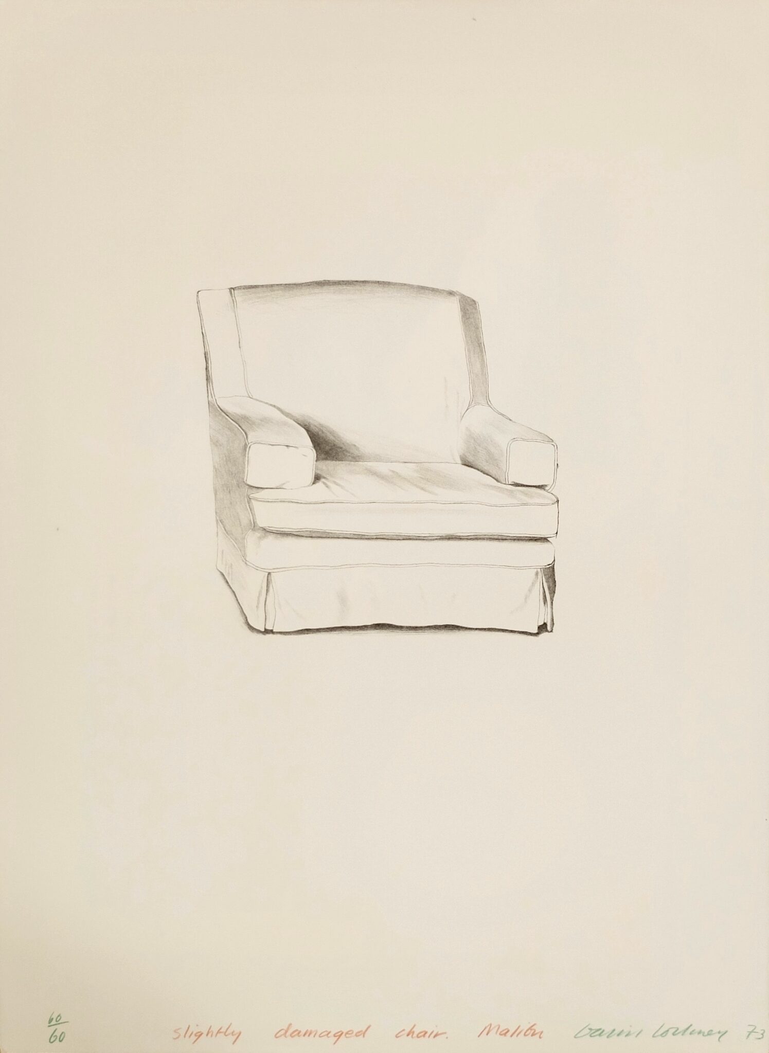 Slightly Damaged Chair. Malibu by David Hockney | Printed Editions